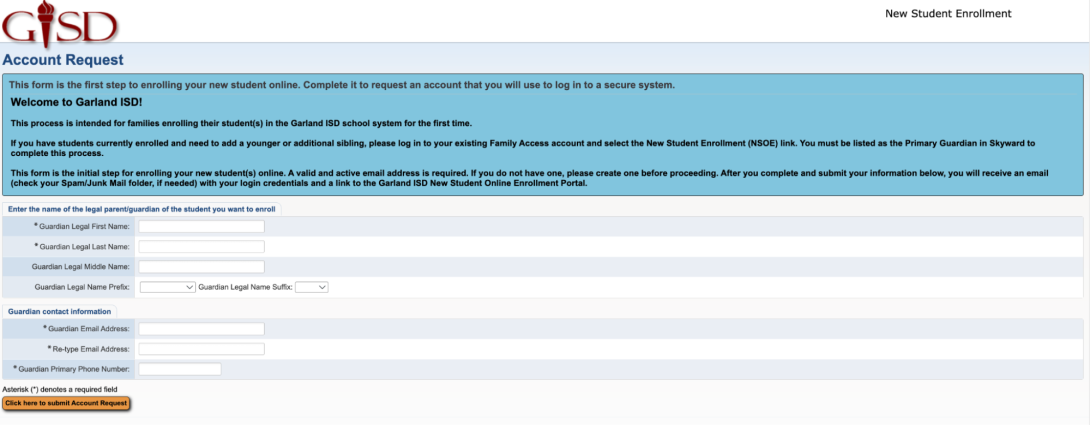 How to Enroll Using Skyward | Garland Independent School District